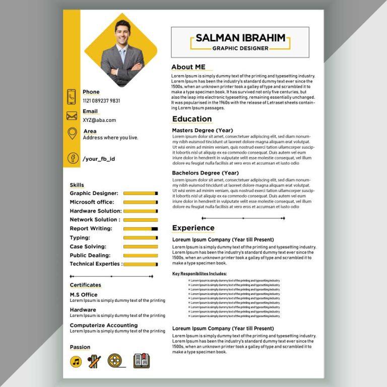 Vector Resume Template for Free - Free Vector, PSD & Resources