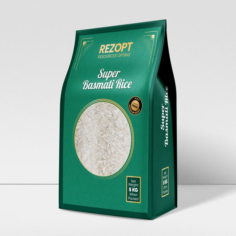 Basmati Rice Bag Packaging Vector Design - Free Vector & PSD.