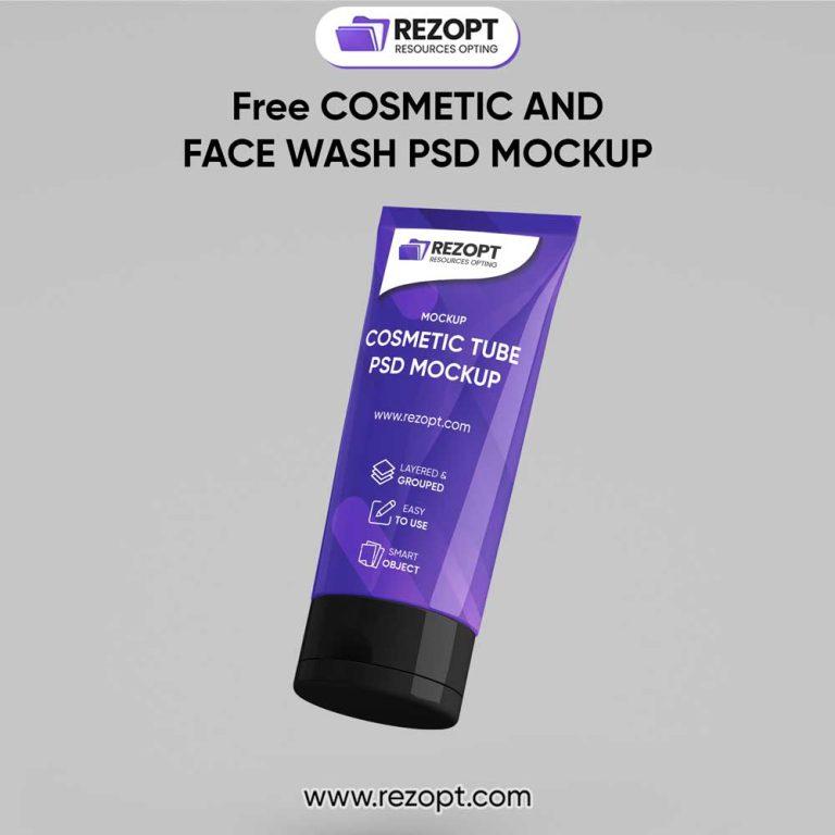 Cosmetic & Face wash Tube PSD Mockup - Vectors and PSD